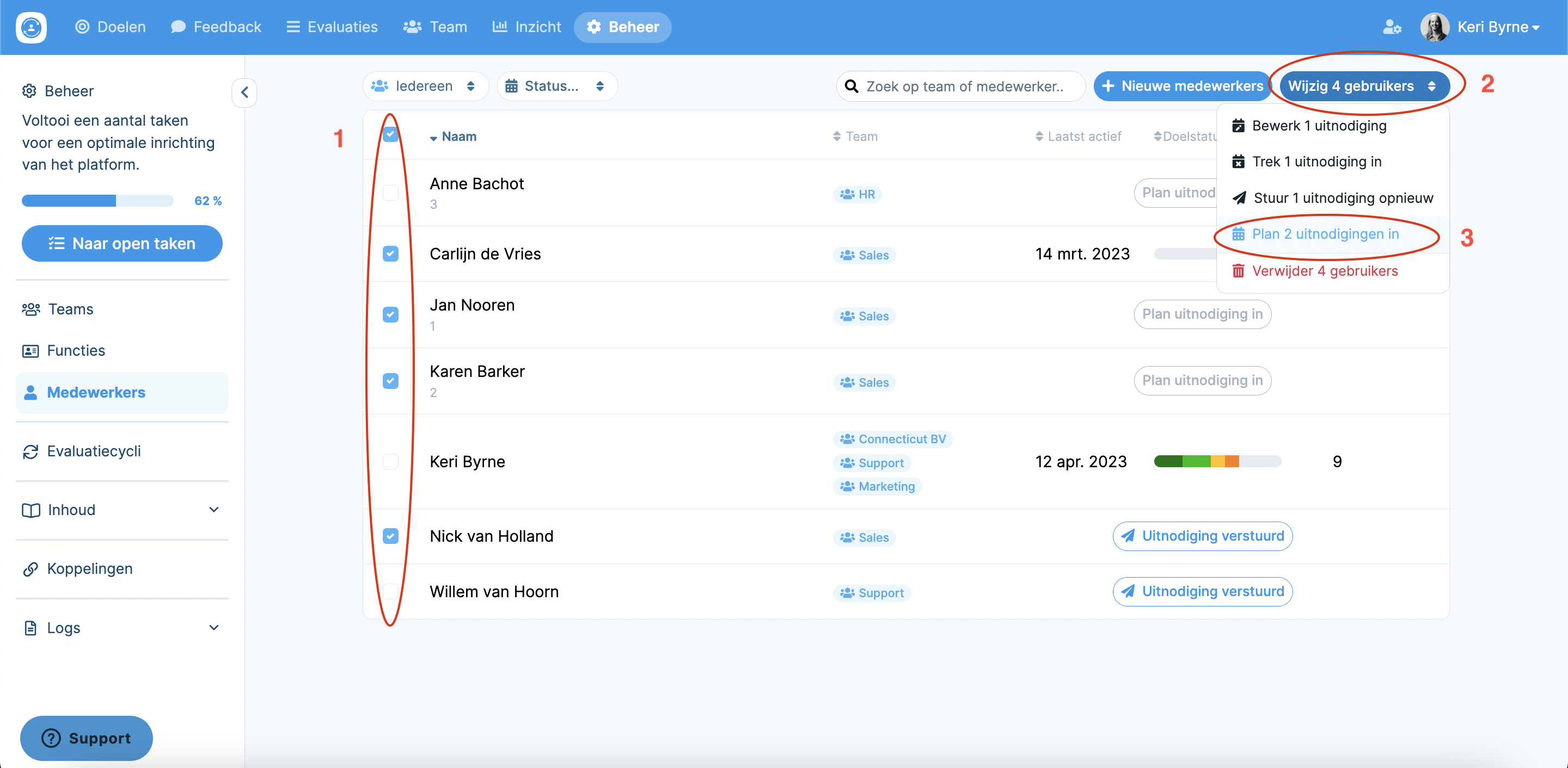 Medewerkers klaarzetten en uitnodigen – Nmbrs Marketplace