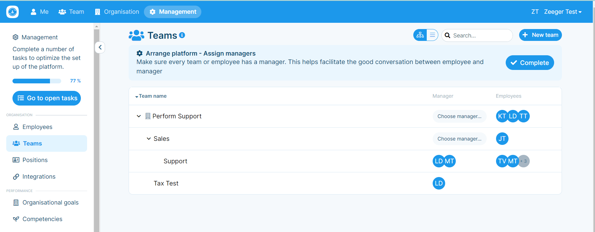 Configure teams – Nmbrs Marketplace